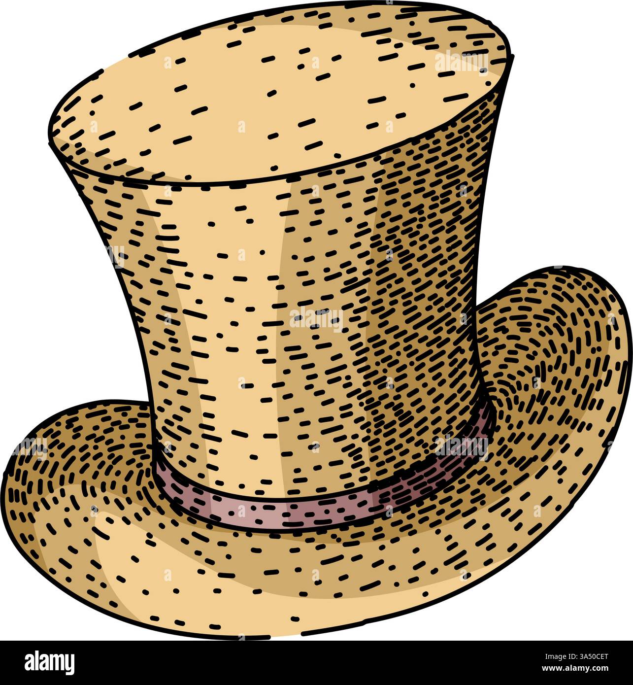 vintage top hat sketch hand drawn vector Stock Vector Image & Art - Alamy