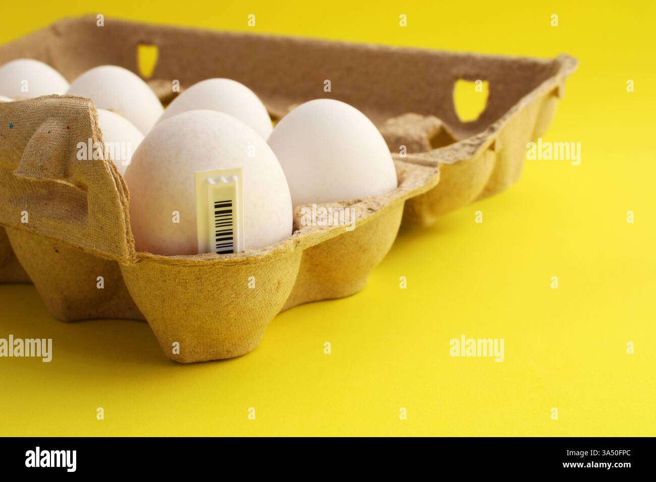 Barcode on an egg carton Stock Photo - Alamy