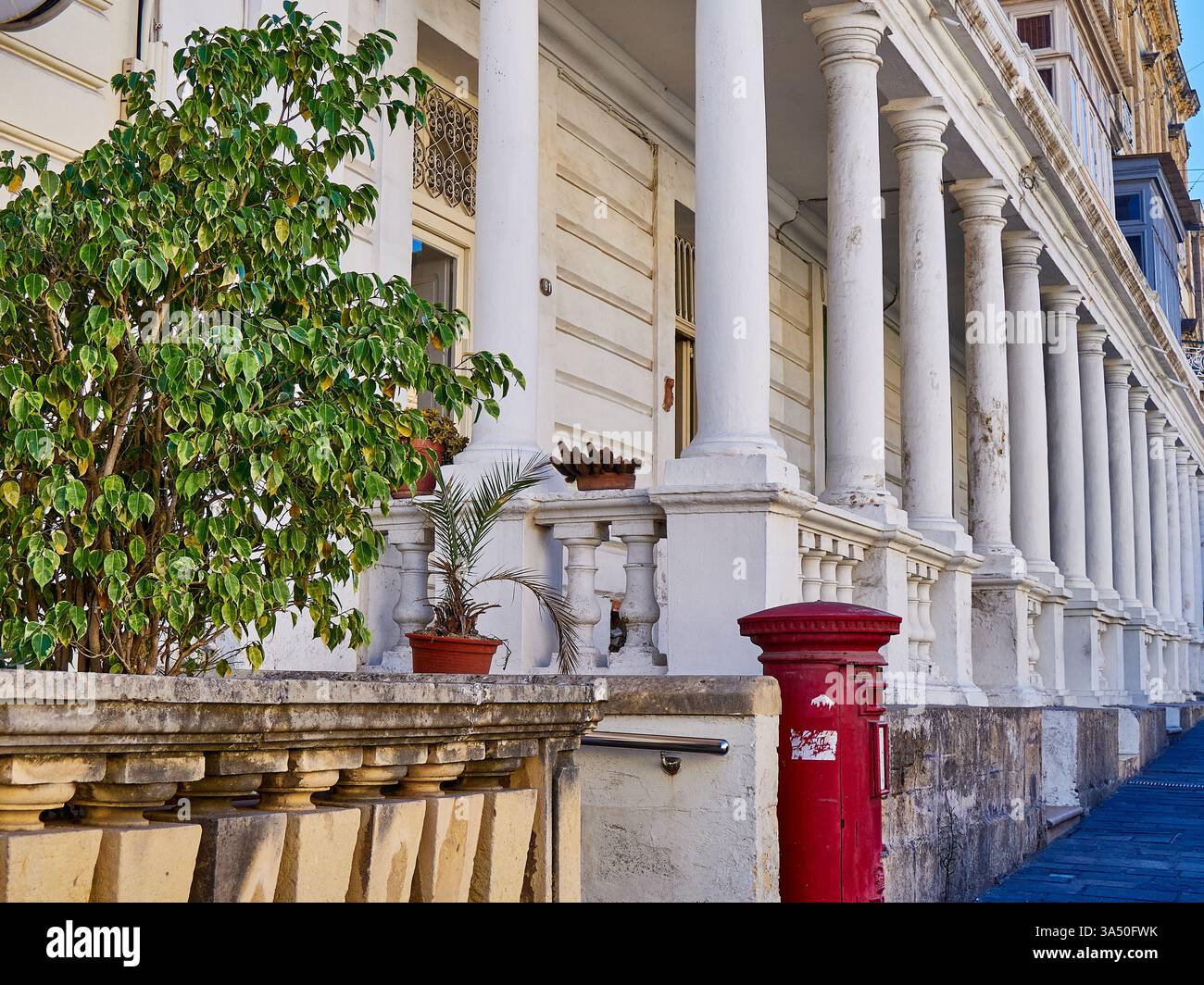 Old post box in Valletta, Malta. Valletta is the capital of Malta Stock ...