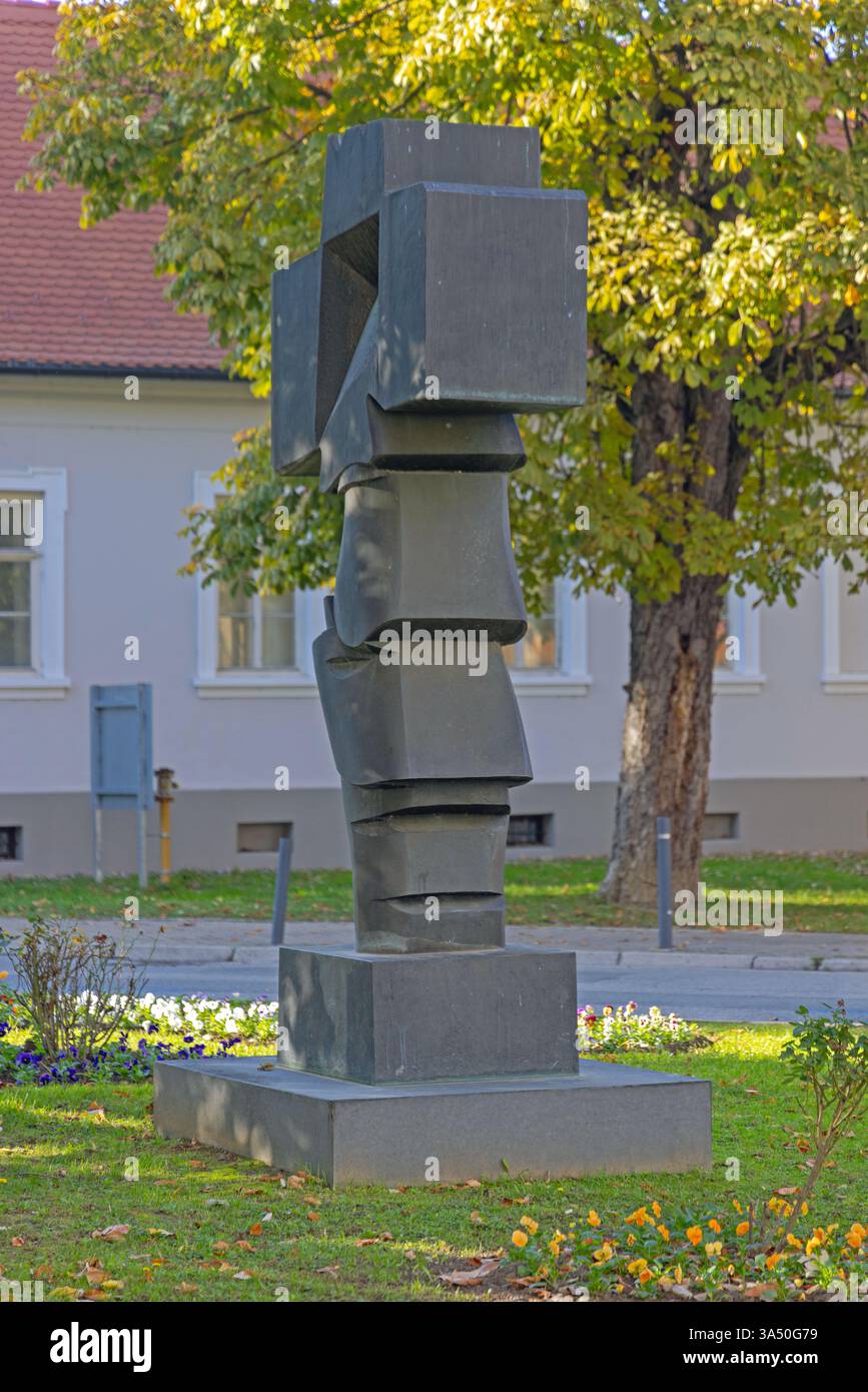 Slavonski Brod, Croatia - October 22, 2024: Sculpture Franciscan Cross ...