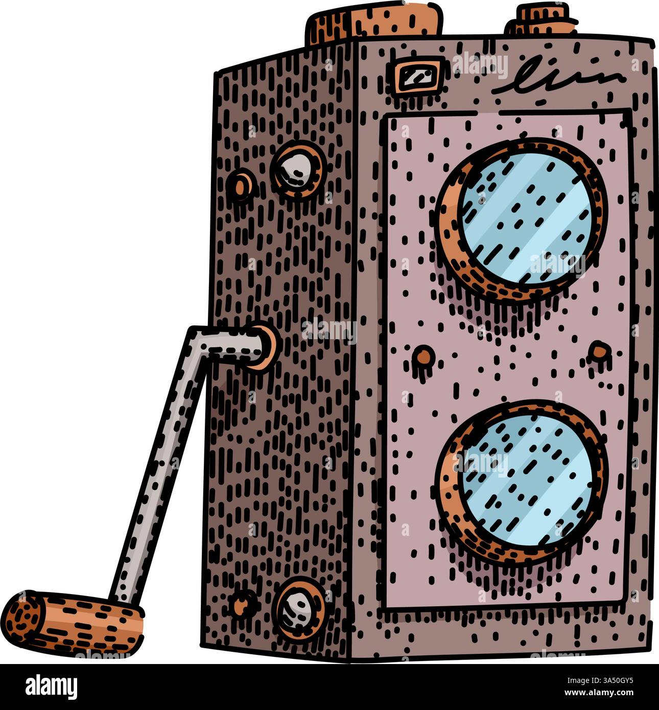 classic vintage camera sketch hand drawn vector Stock Vector Image ...