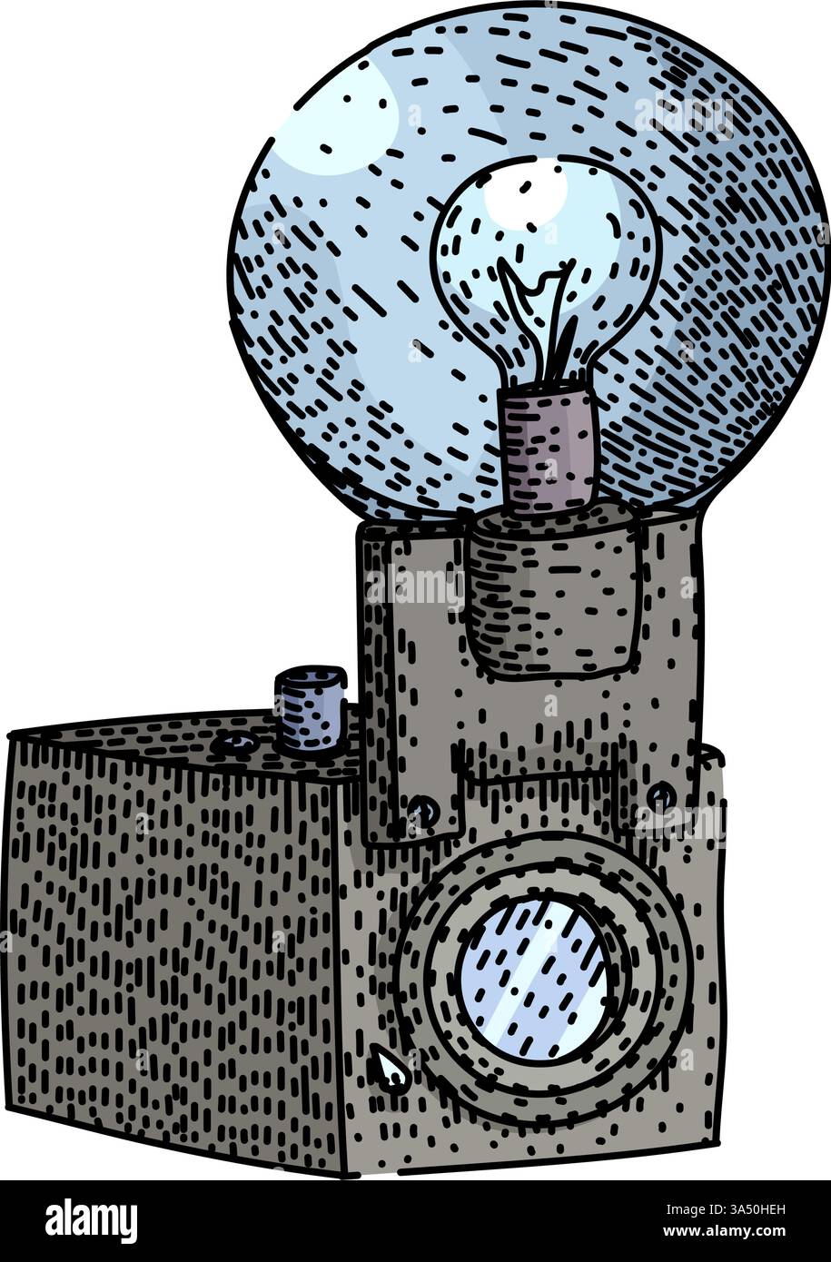 antique vintage camera sketch hand drawn vector Stock Vector Image ...