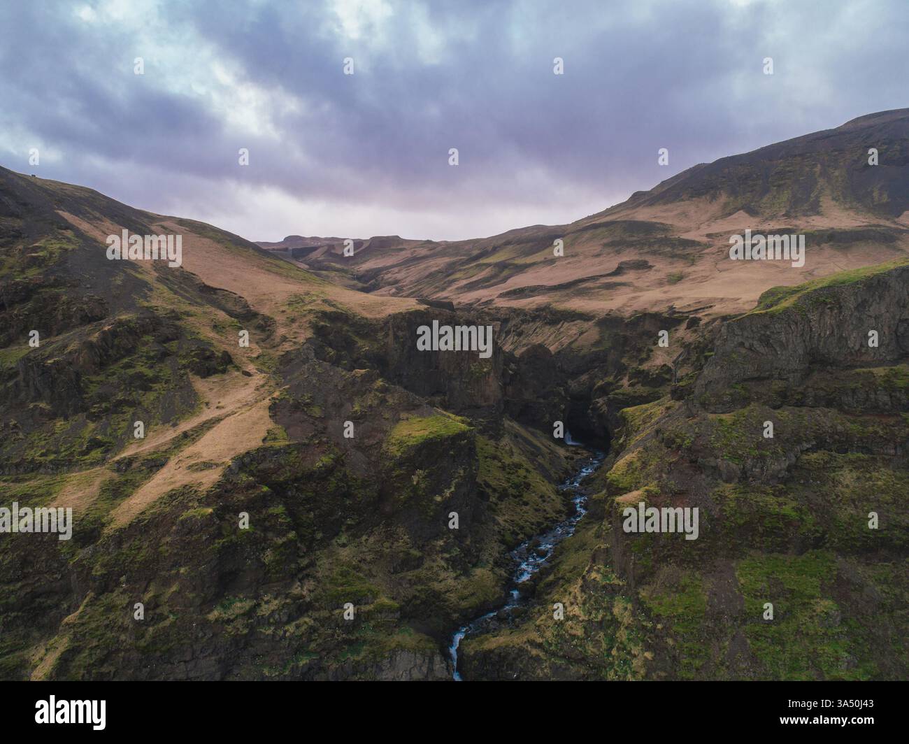 Aerial view icelandic hills hi-res stock photography and images - Alamy