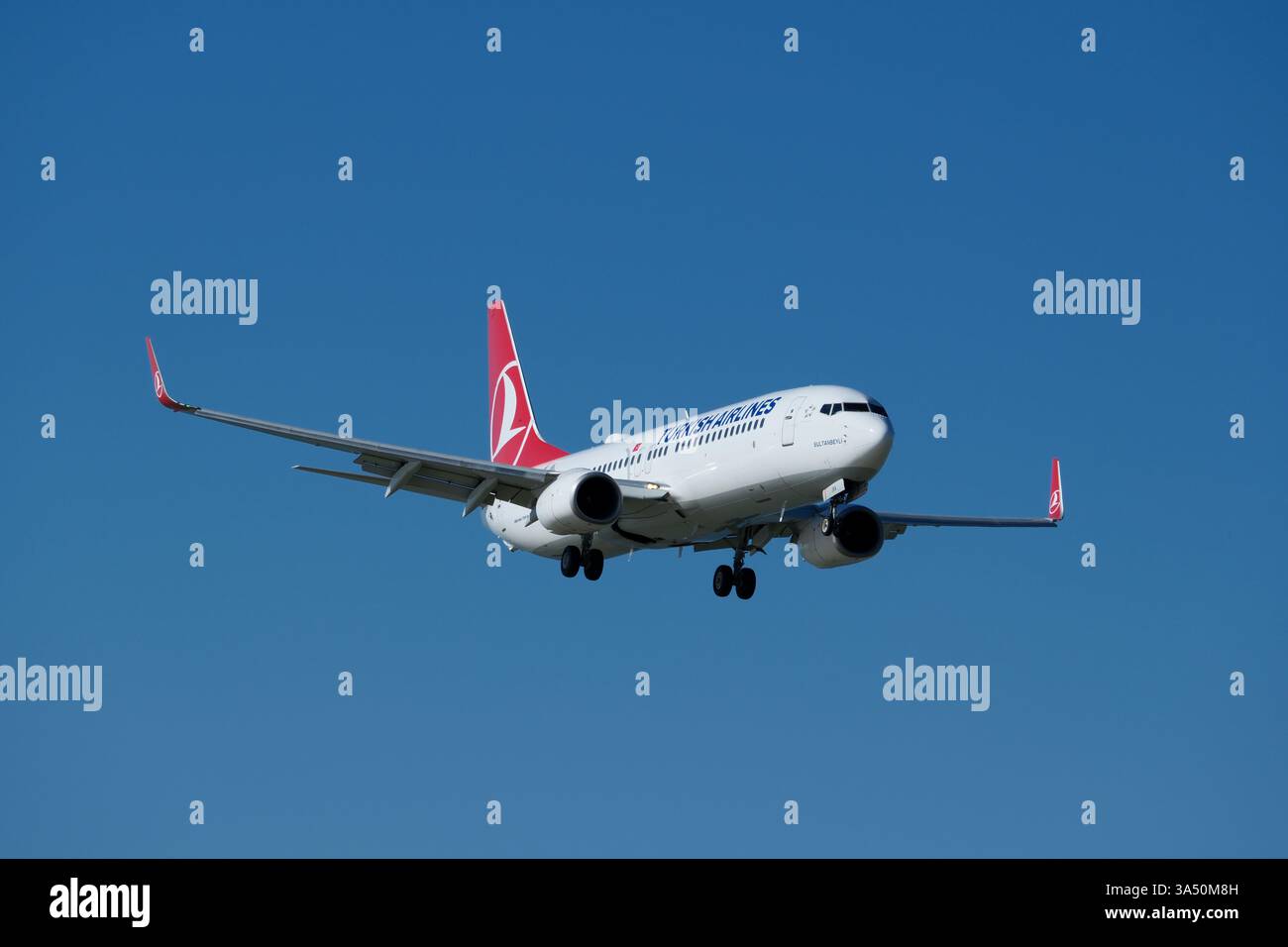 Batumi, Georgia - March 13, 2025: Turkish airlines aircraft landing at ...
