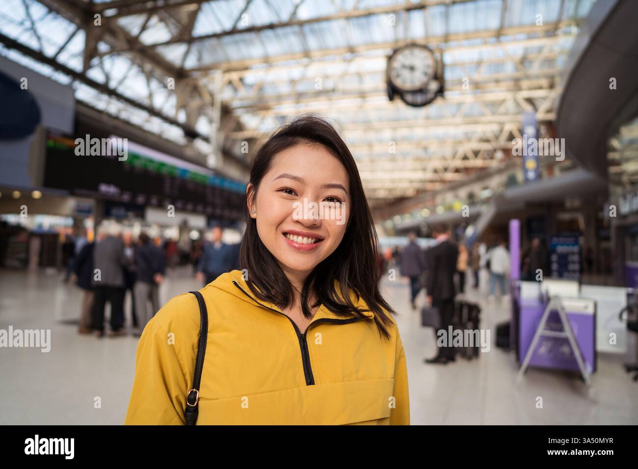 Positive asian female traveler hi-res stock photography and images - Alamy