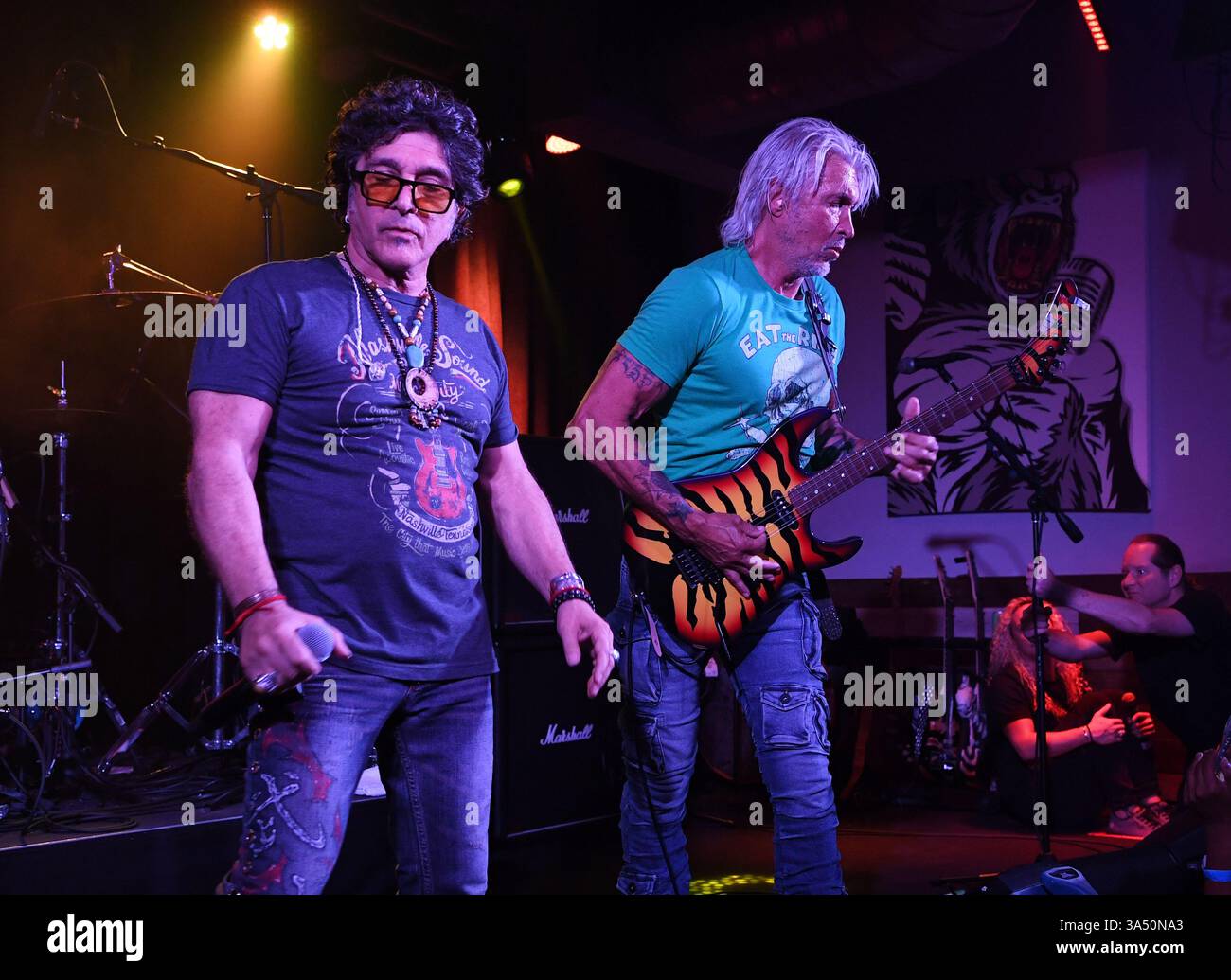Boca Raton. 19th Mar, 2025. Terry Ilous performs with George Lynch at ...