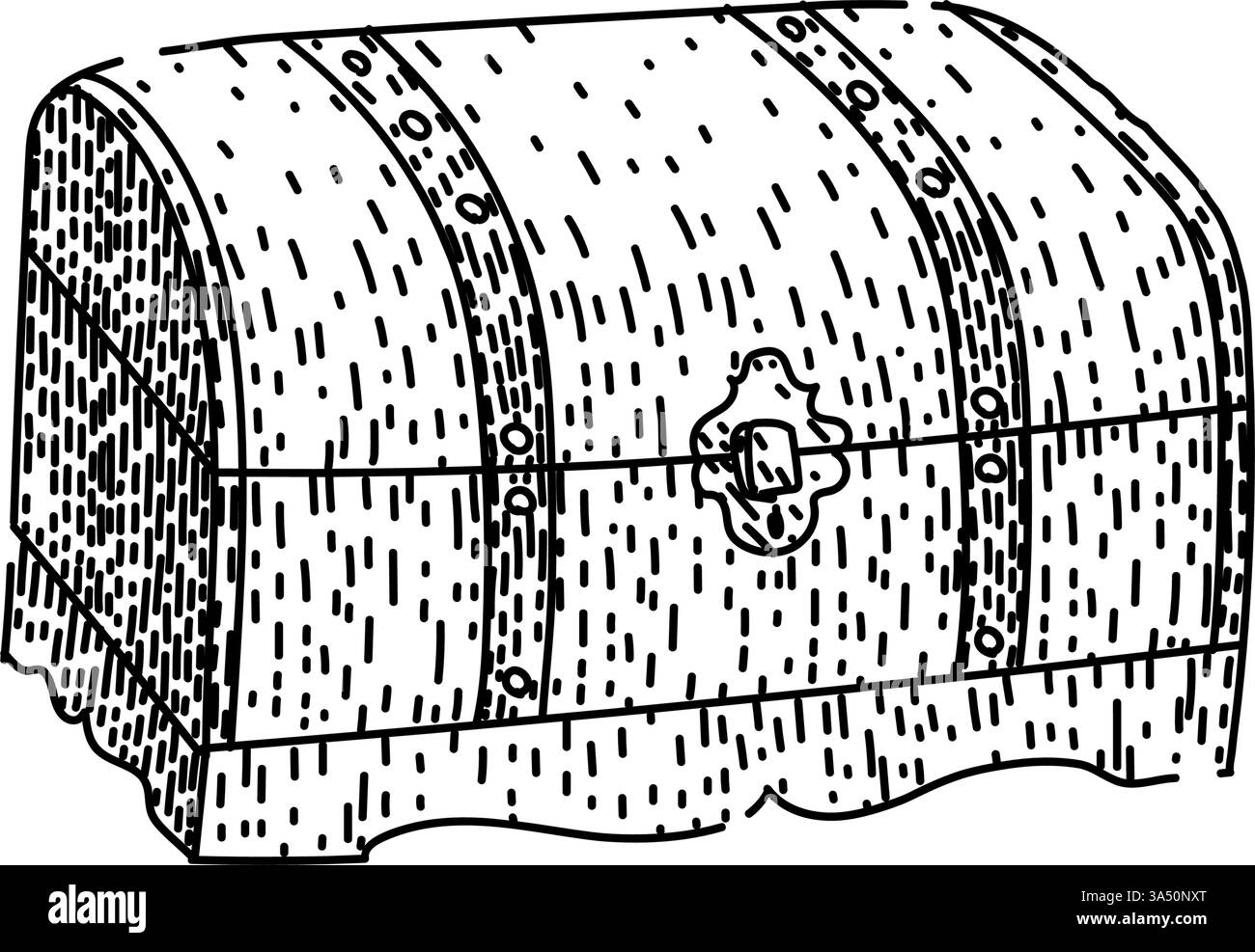 treasure antique chest sketch hand drawn vector Stock Vector Image ...