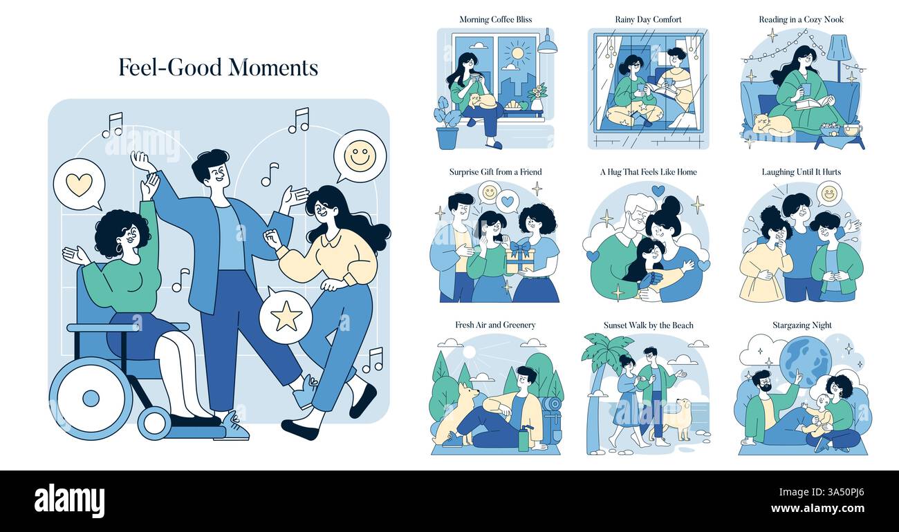 Feel-good moments celebrate the joy in simple experiences, capturing ...