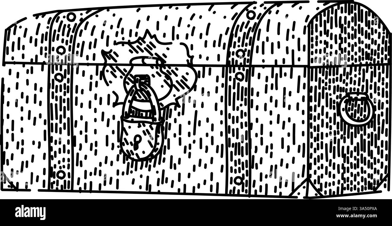 heirloom antique chest sketch hand drawn vector Stock Vector Image ...