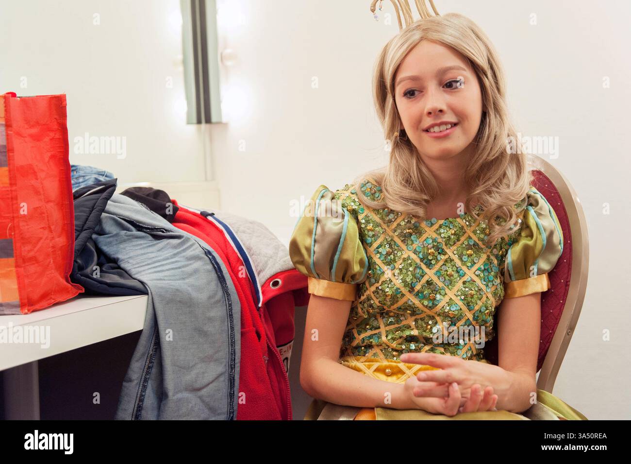 Backstage Portrait Manouk Pluis. Portrait of the young, teenage Actress ...