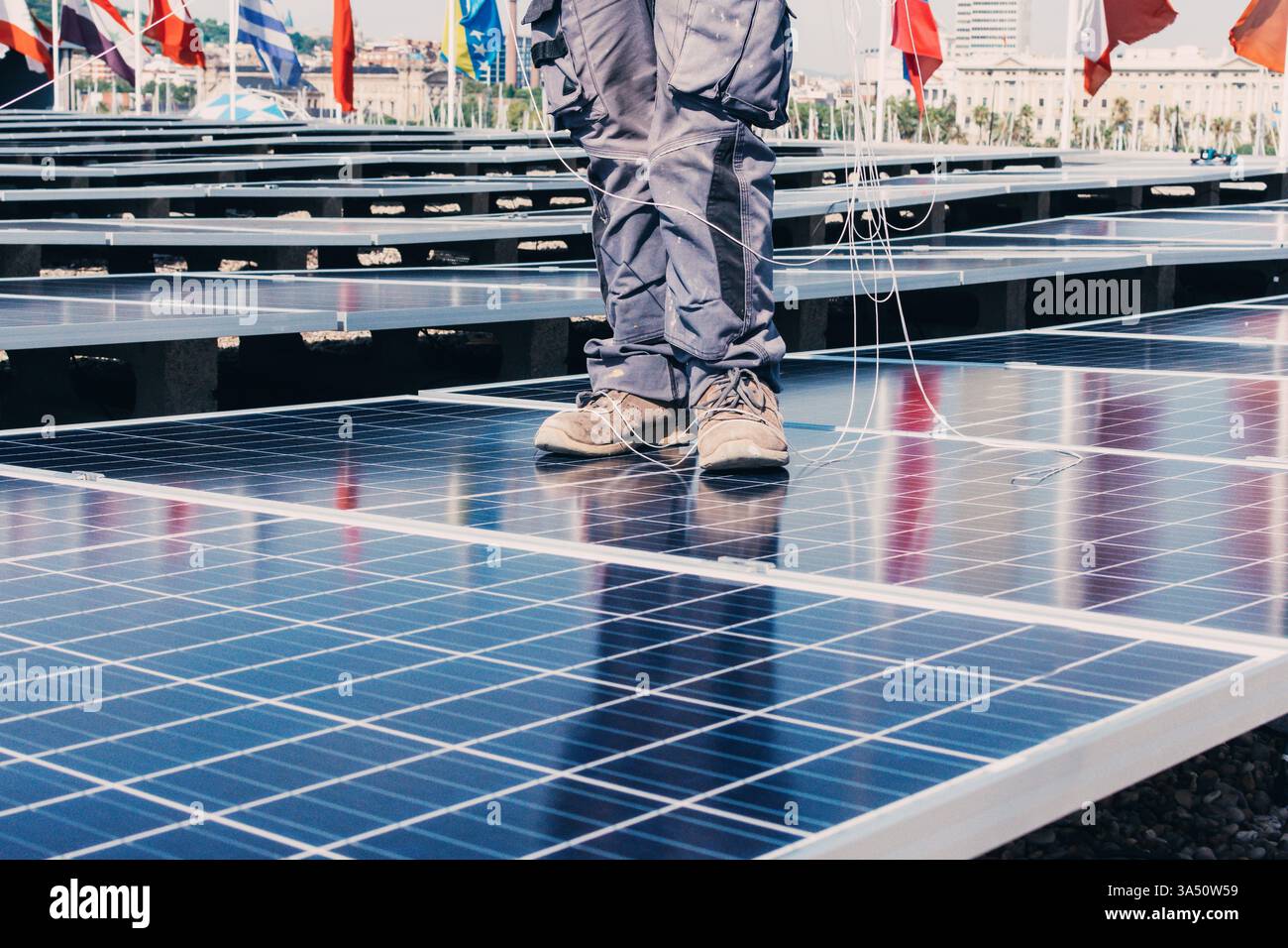 Black solar panel factory engineer hi-res stock photography and images ...