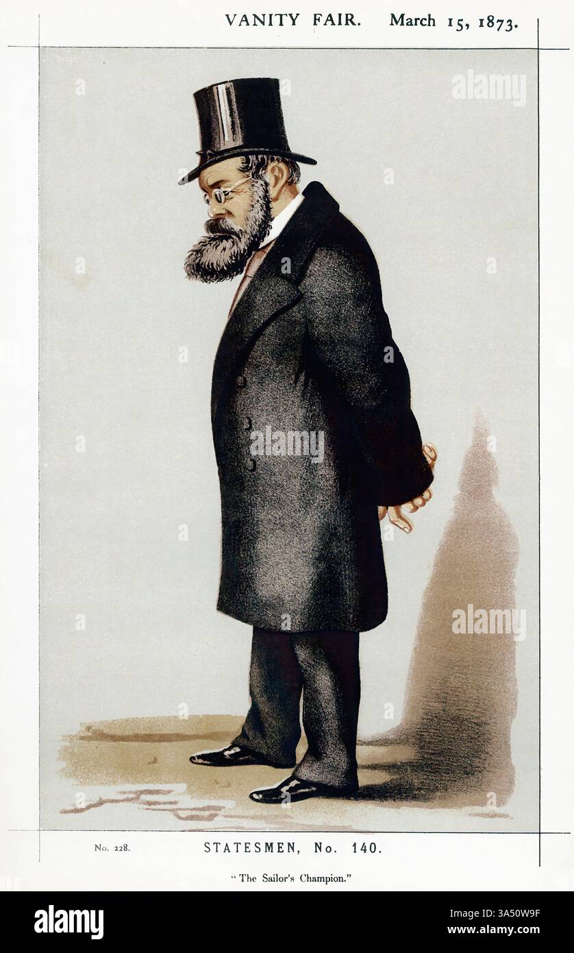 Portrait of Samuel Plimsoll (1824-1898) British social reformer Stock ...