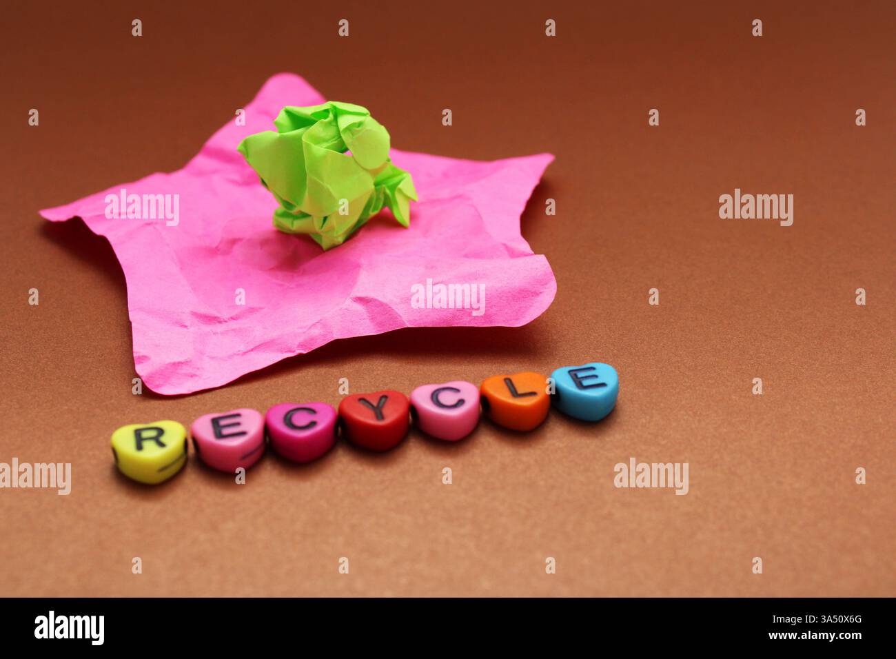 Recycle discarded colorful sticky notes Stock Photo - Alamy