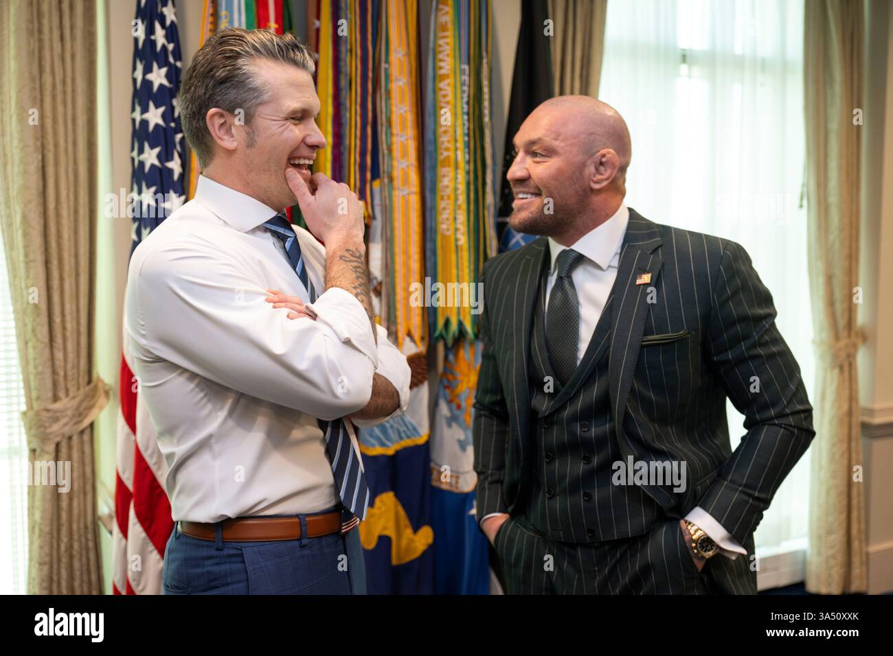 Secretary of Defense Pete Hegseth hosts Conor McGregor at the Pentagon ...