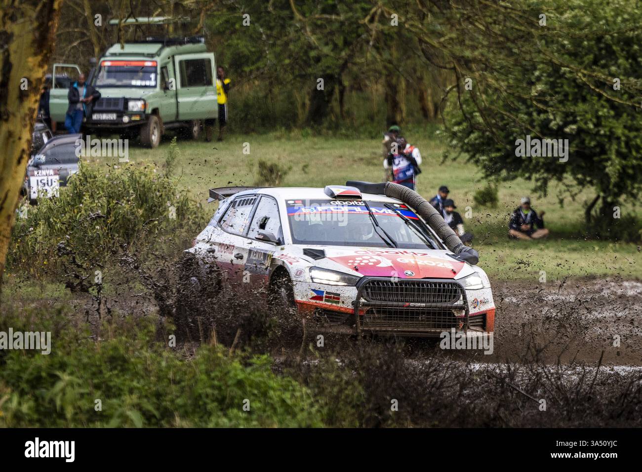 31 Miguel DIAZ ABOITIZ, Diego SANJUAN, Skoda Fabia Evo Rally2, action during the 2025 Safari ...