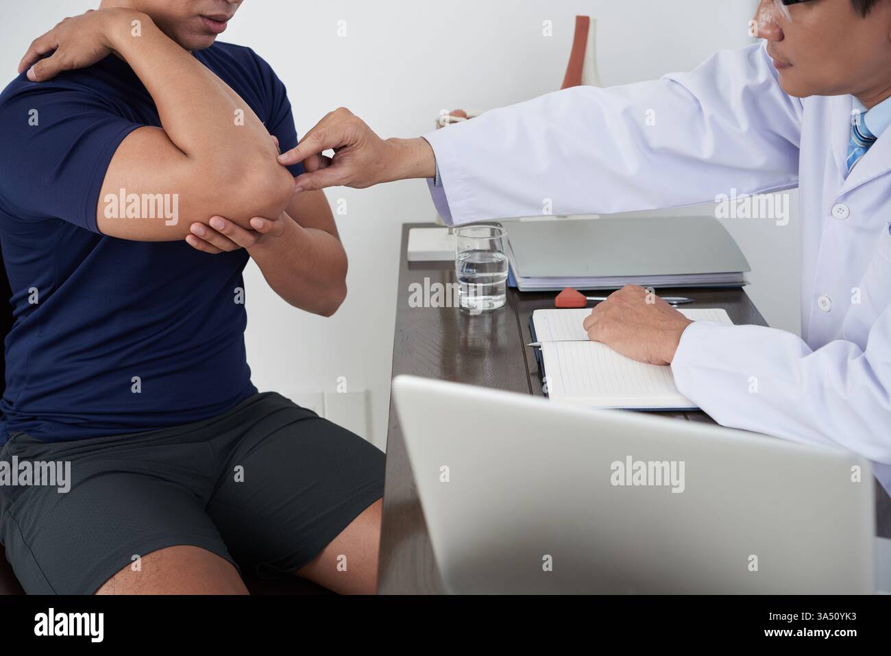 Horizontal high angle shot of rehabilitation medical specialist ...