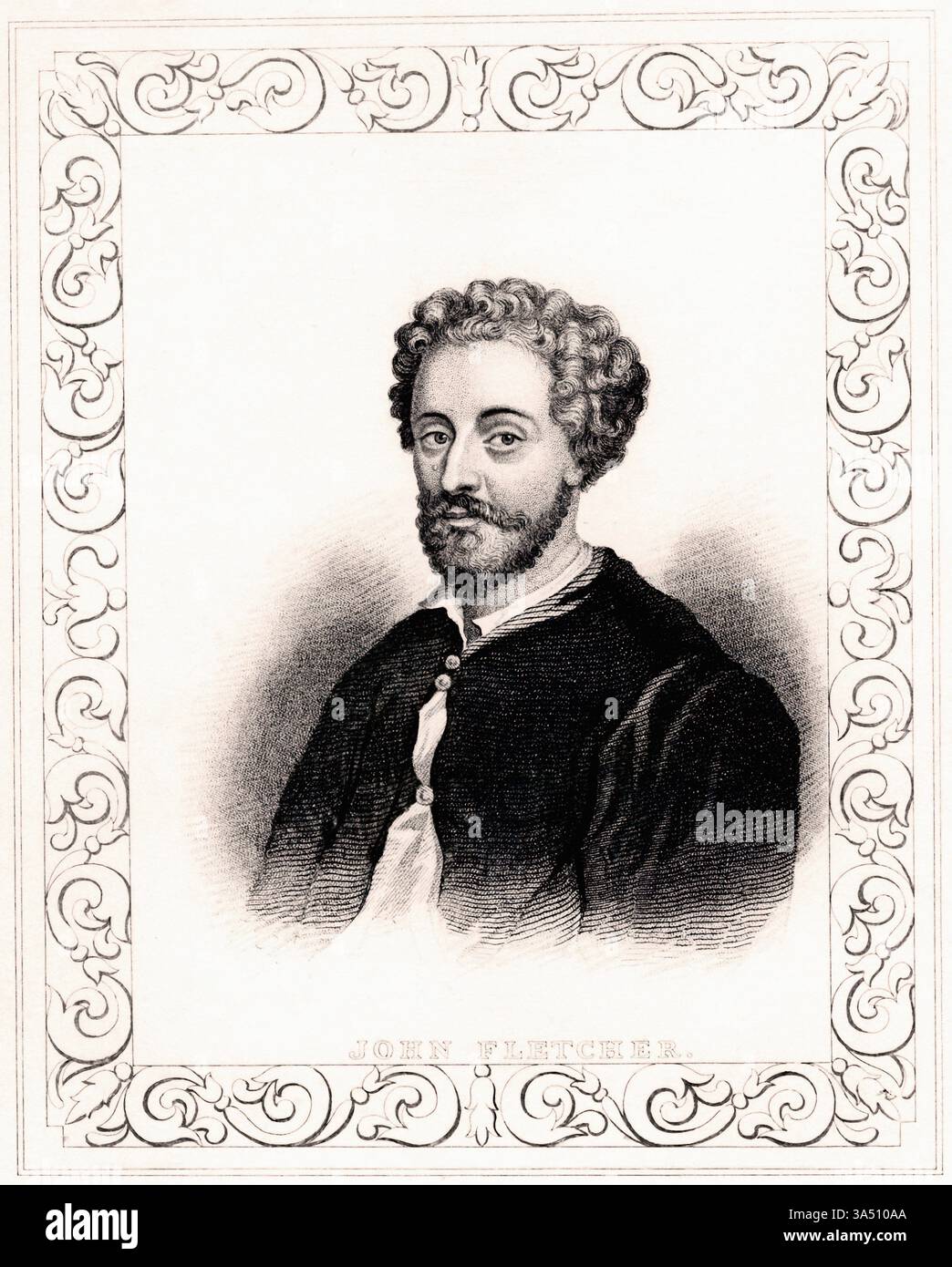 Portrait of John Fletcher (1579-1625) English playwright Stock Photo ...