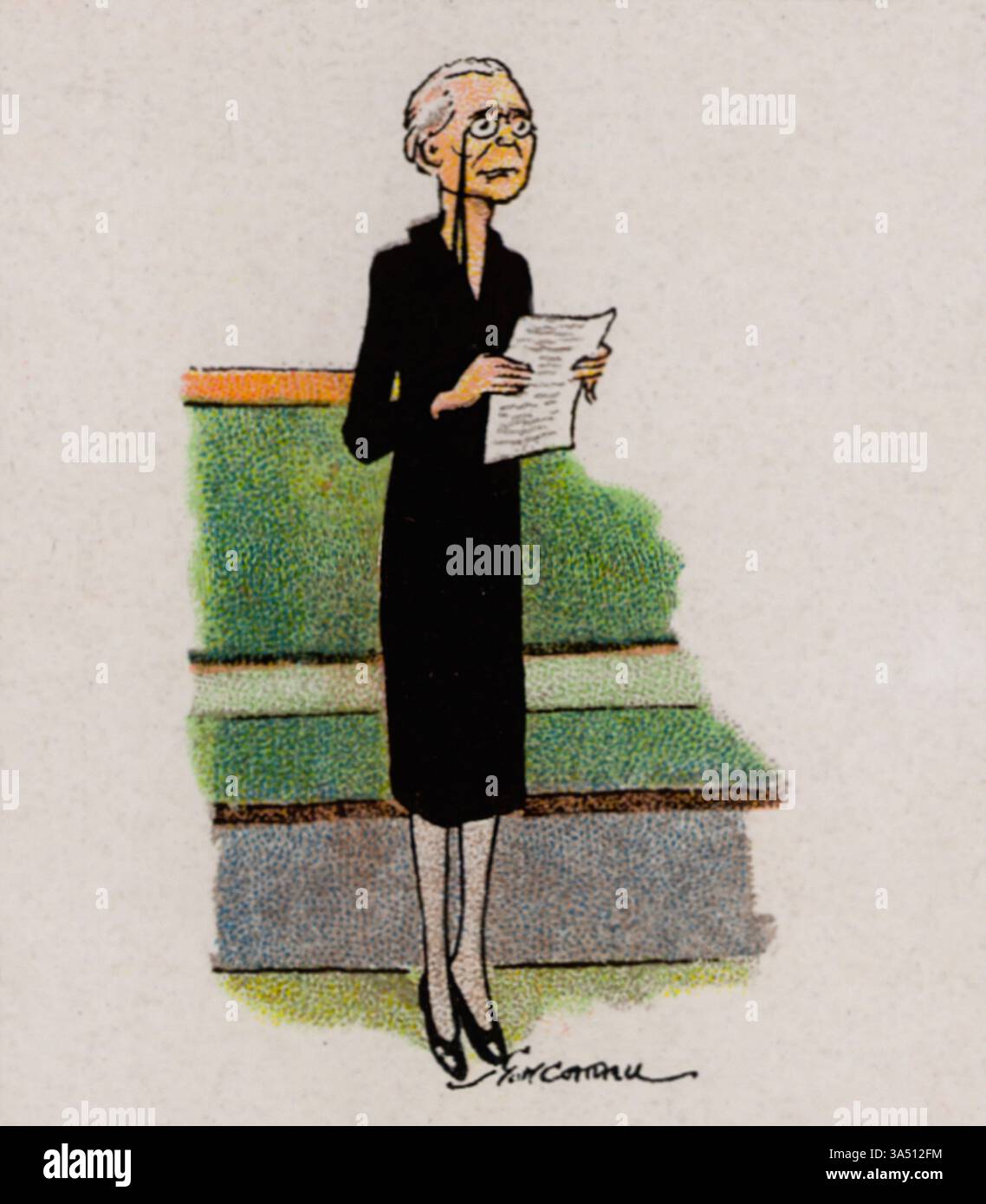 Caricature portrait of Susan Lawrence (1871-1947 Stock Photo - Alamy