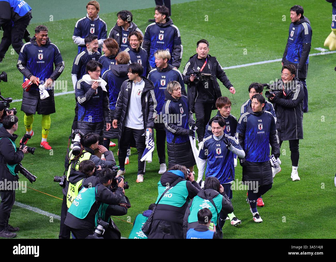 Members of Japan national football team cerebrate winning against ...