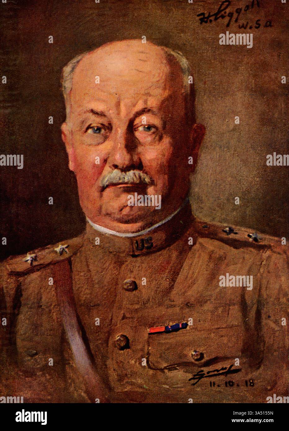 Portrait of General Hunter Liggett (1857-1935) American Army officer ...