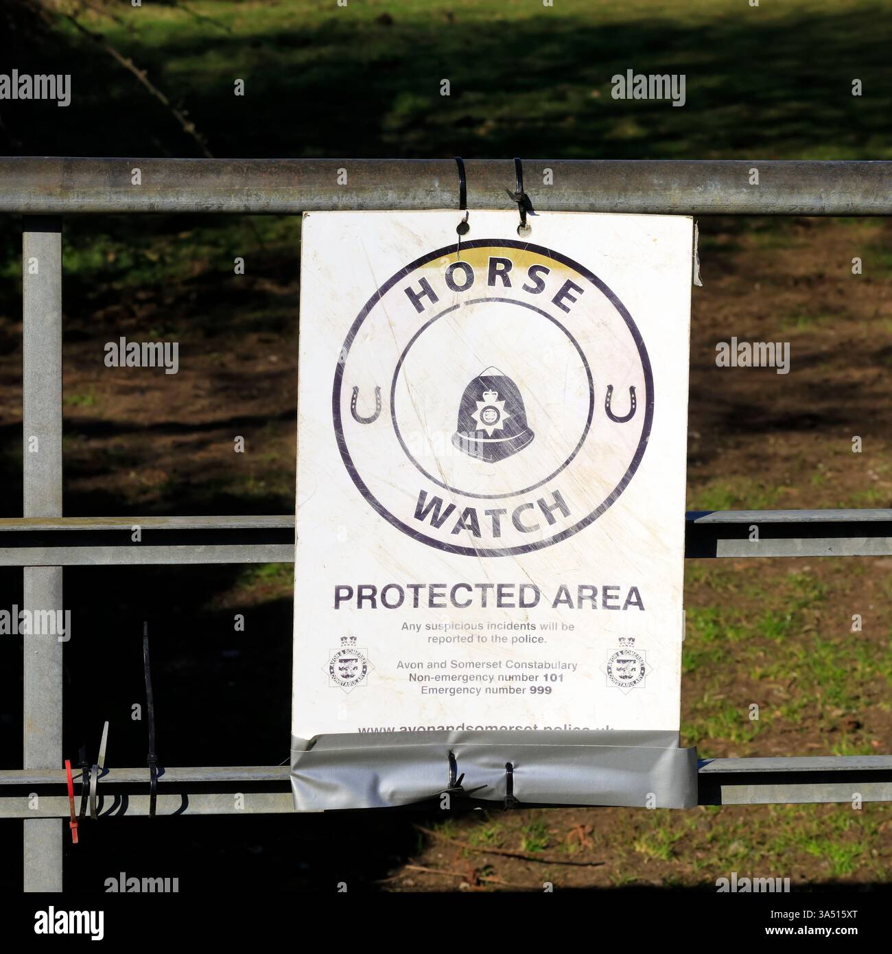 Sign on gate for Horse Watch Protected Area. Taken March 2025 Stock ...