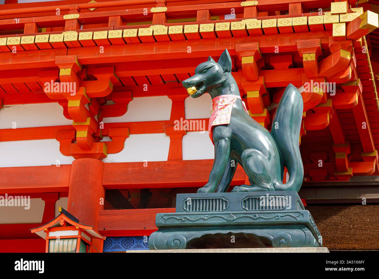 Kyoto, Japan - Sep 23 2024, Close-up view of the stone statue of ...