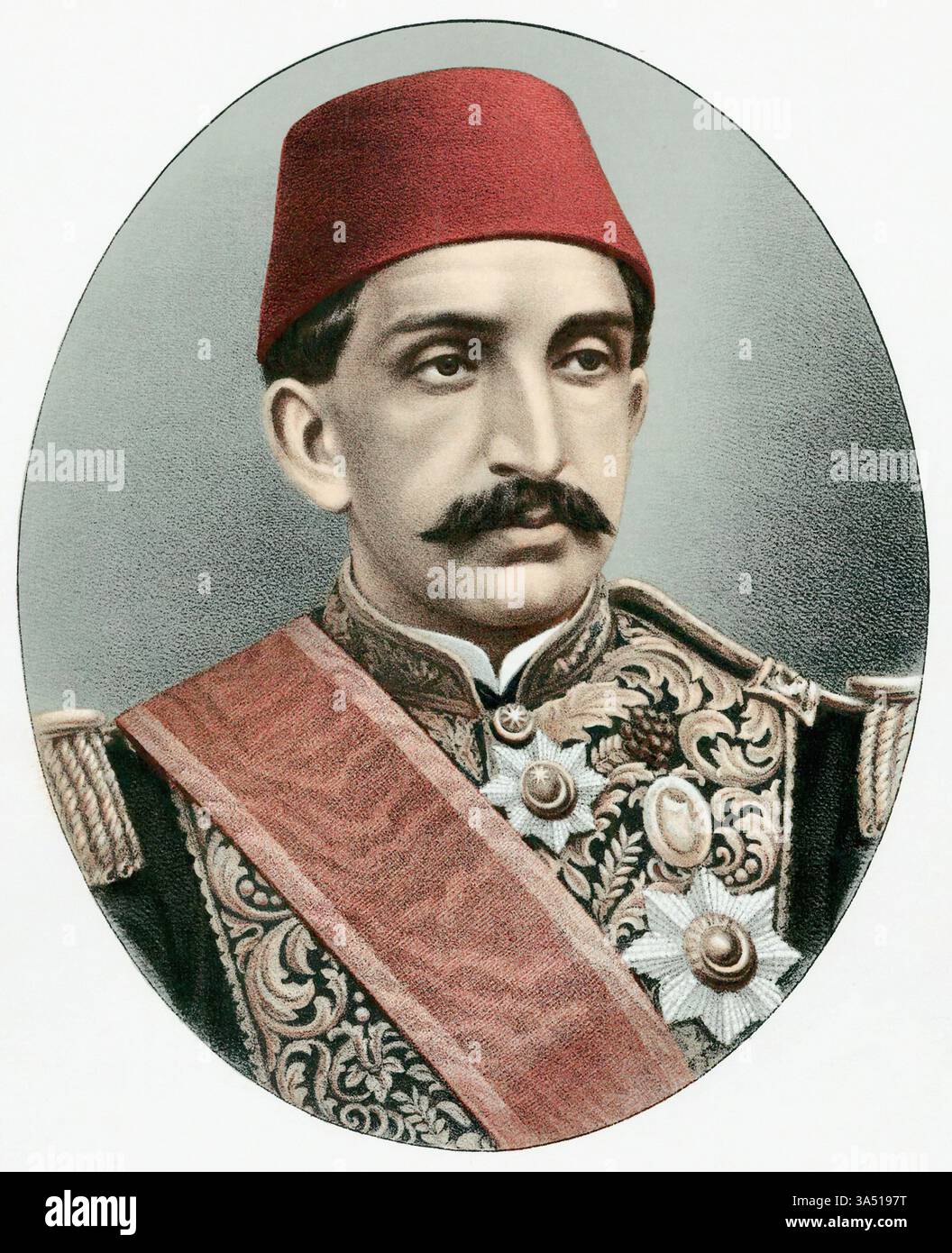 Portrait of Abdul Hamid II (1842-1918) last Sultan of Turkey Stock Photo - Alamy