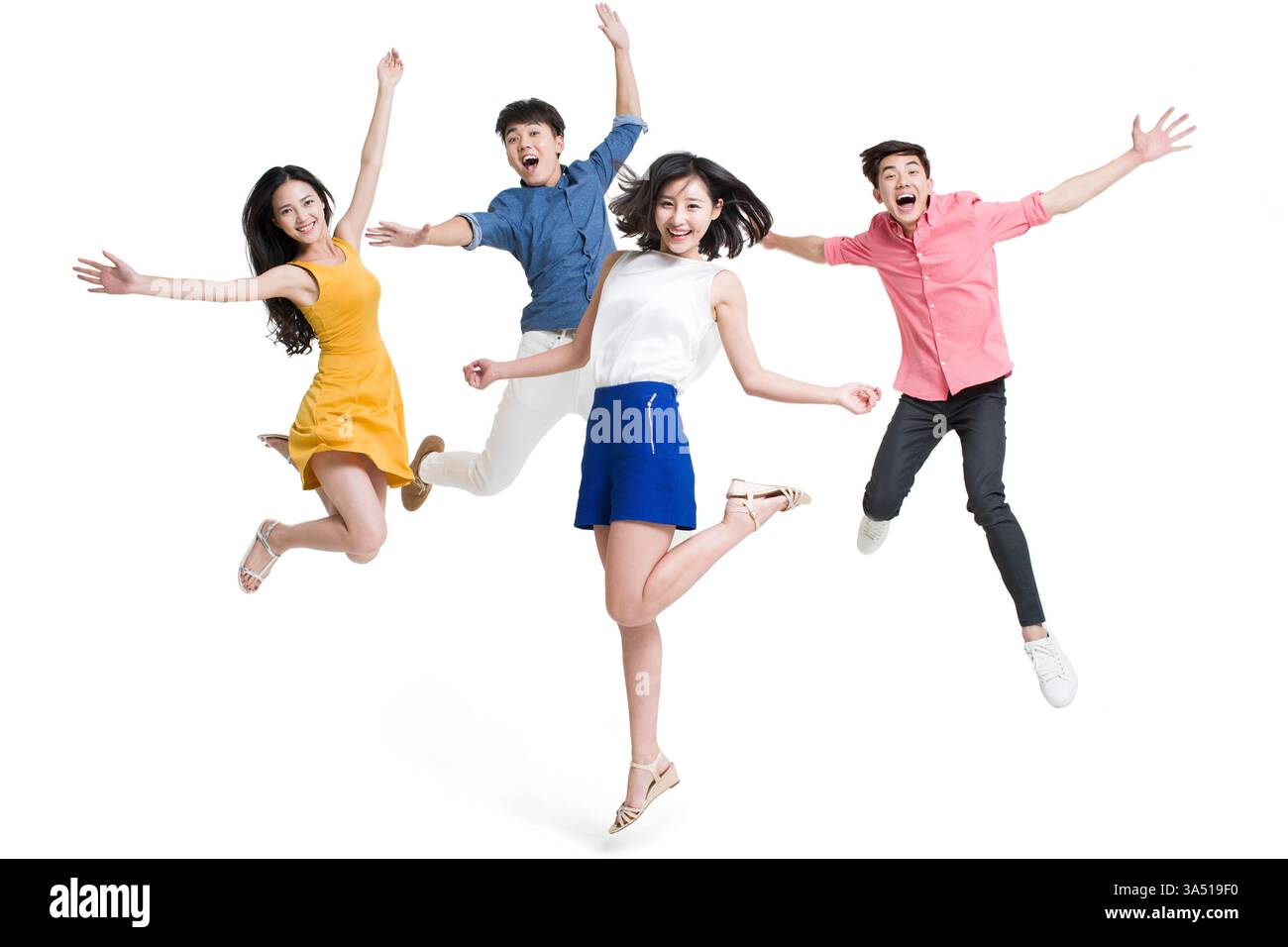 Group happy young asia friends hi-res stock photography and images - Alamy