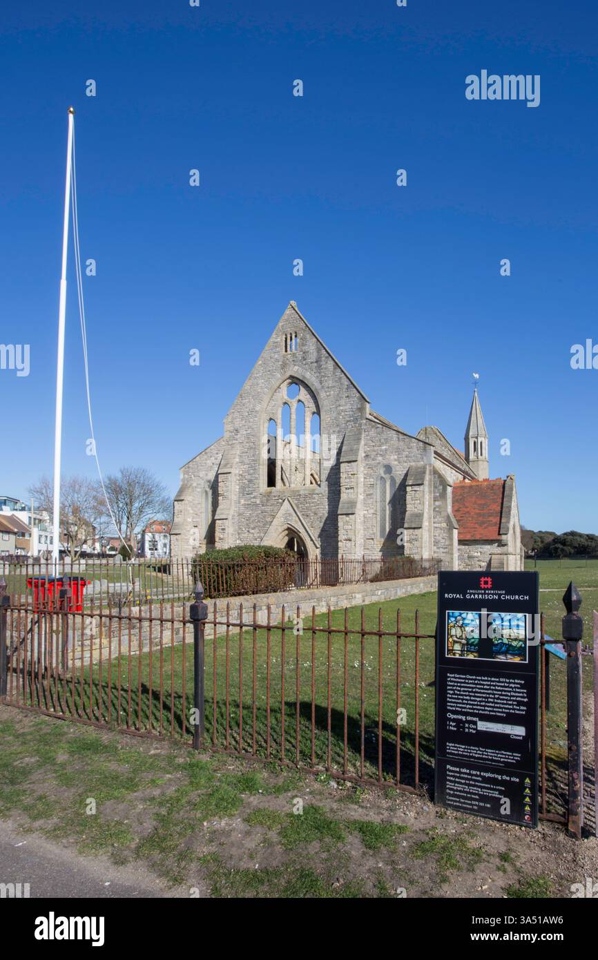 The Royal Garrison Church was built in 1212 Portsmouth Stock Photo - Alamy
