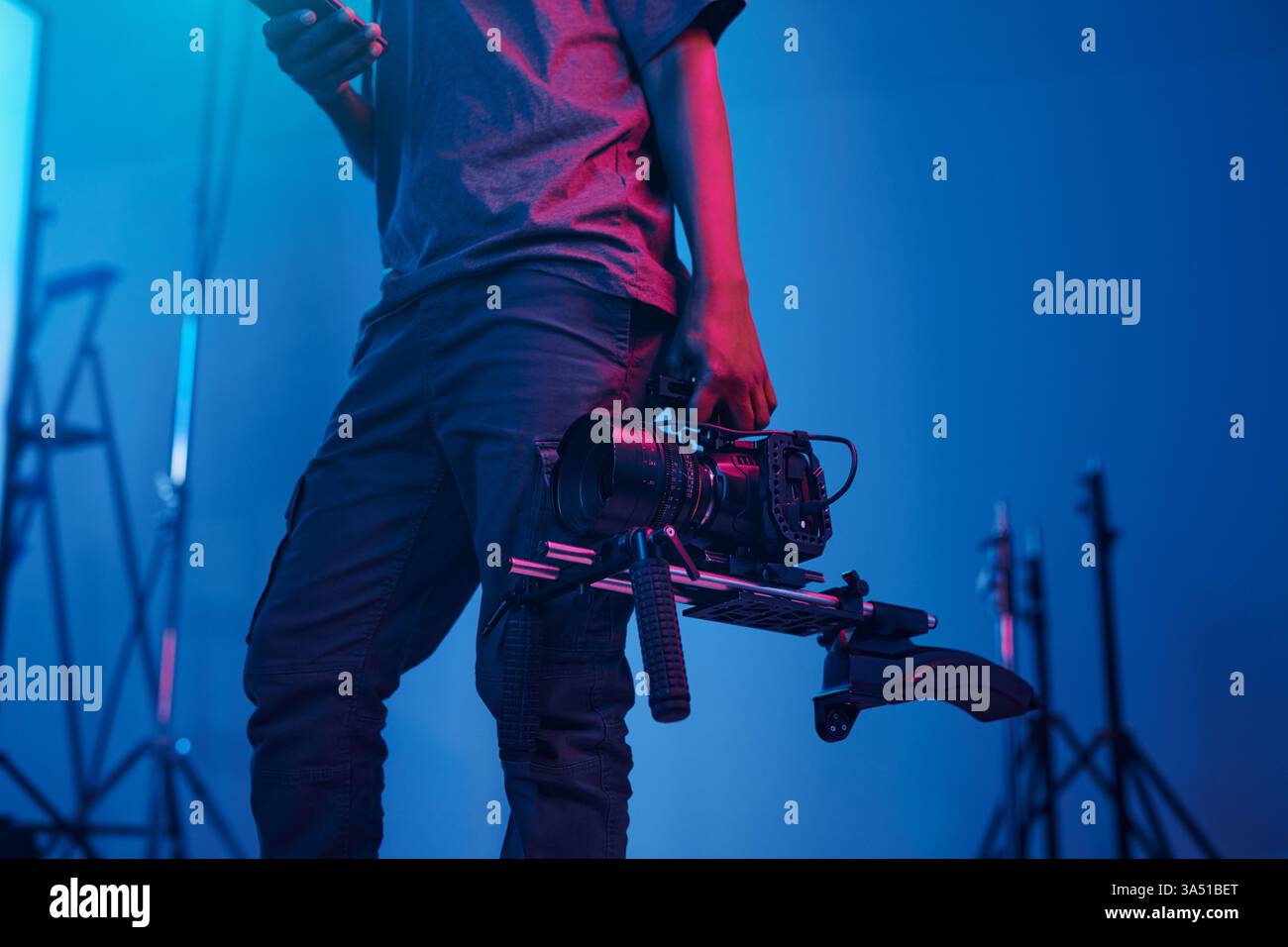 Tripod shown in black hi-res stock photography and images - Alamy