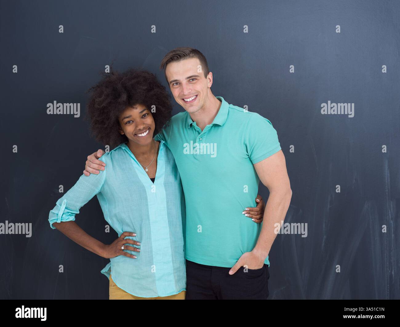 Stylish couple stands close together hi-res stock photography and ...