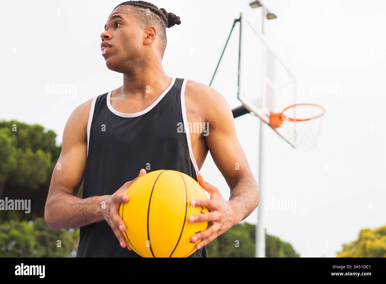 Basketball hoop during training in hi-res stock photography and images ...