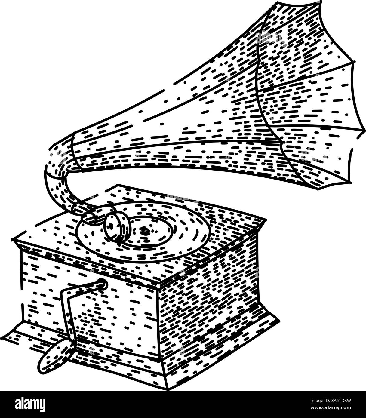 record gramophone sketch hand drawn vector Stock Vector Image & Art - Alamy