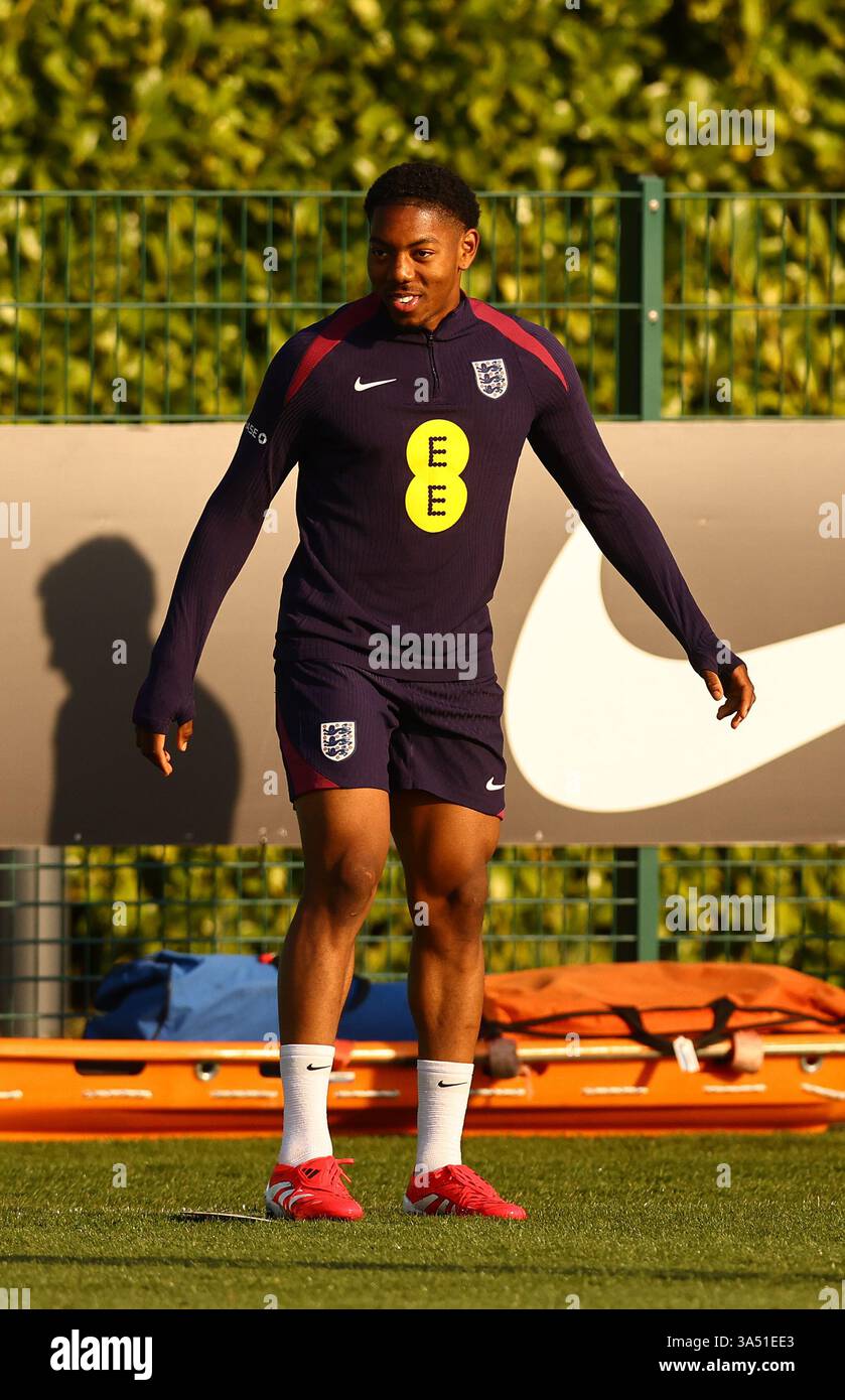 England's Myles Lewis-Skelly during the England training session at ...