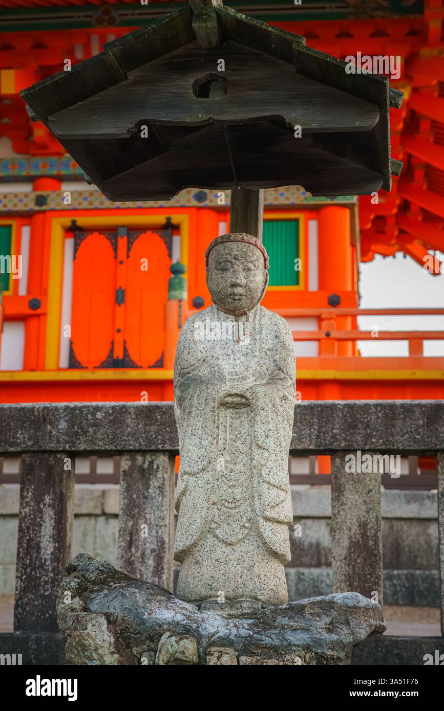 Kyoto, Japan - Sep 23 2024, close-up view of the altar with a small ...