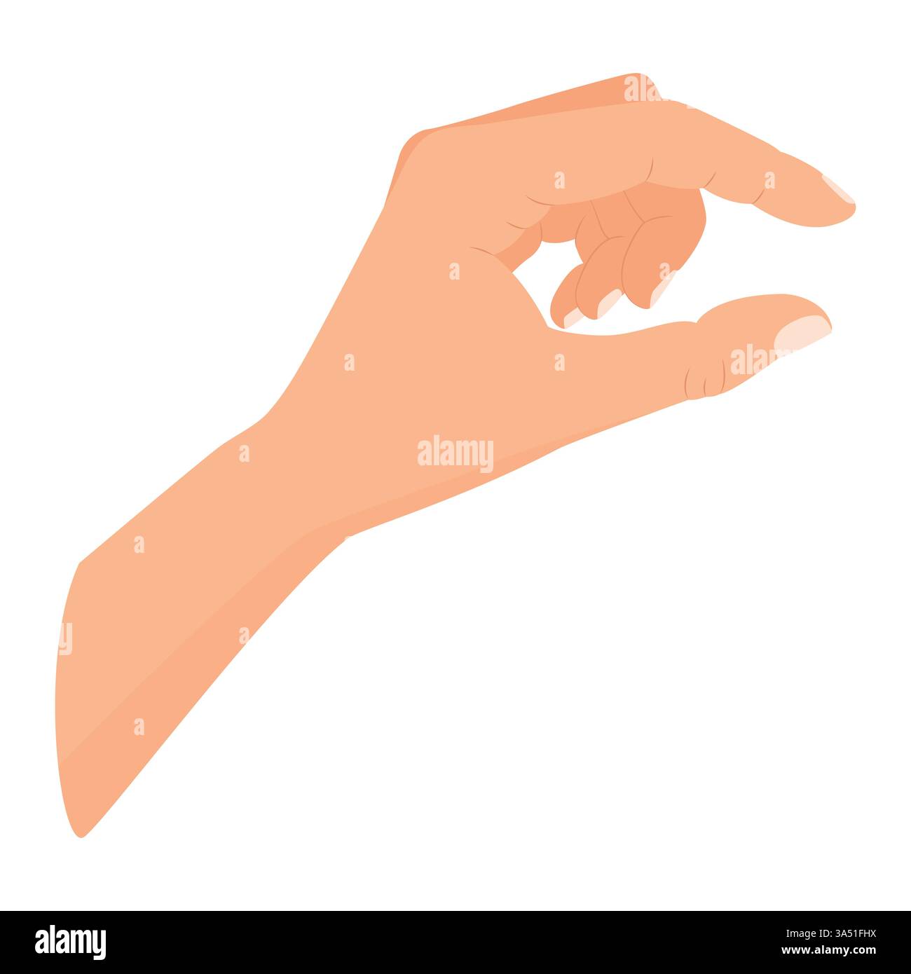 Vector illustration of a hand making a measure gesture. Hand making ...
