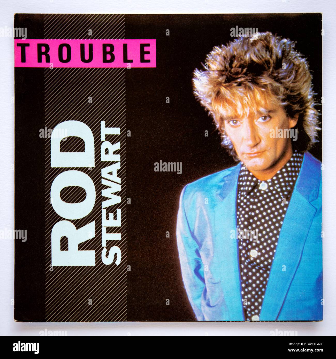 Picture cover of the seven inch single version of Trouble by Rod ...