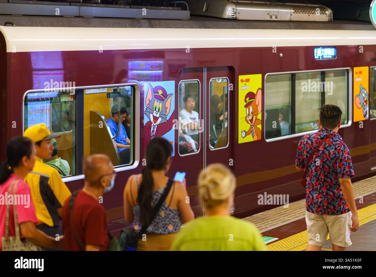 Kyoto, Japan - Sep 23 2024, panoramic view of the subway station ...