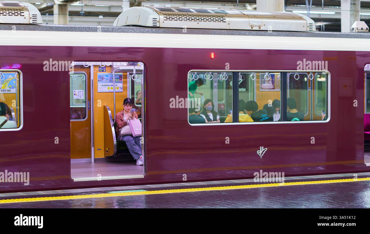 Kyoto, Japan - Sep 23 2024, A close-up view of the side facade of a ...