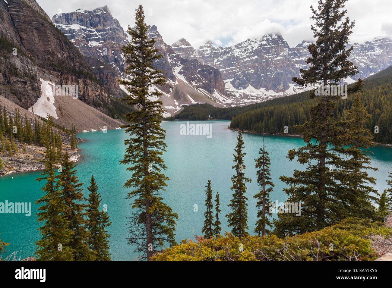 Scenic Moraine Lake in Banff National Park, nestled in the Valley of ...