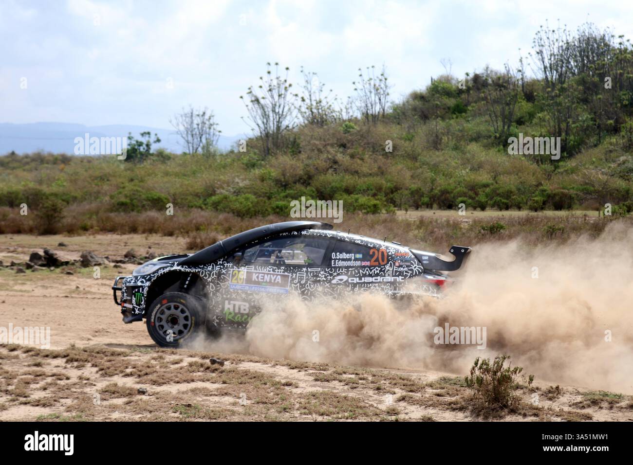 Swedish rally drivers Oliver Solberg, Elliot Edmondson with car Toyota ...