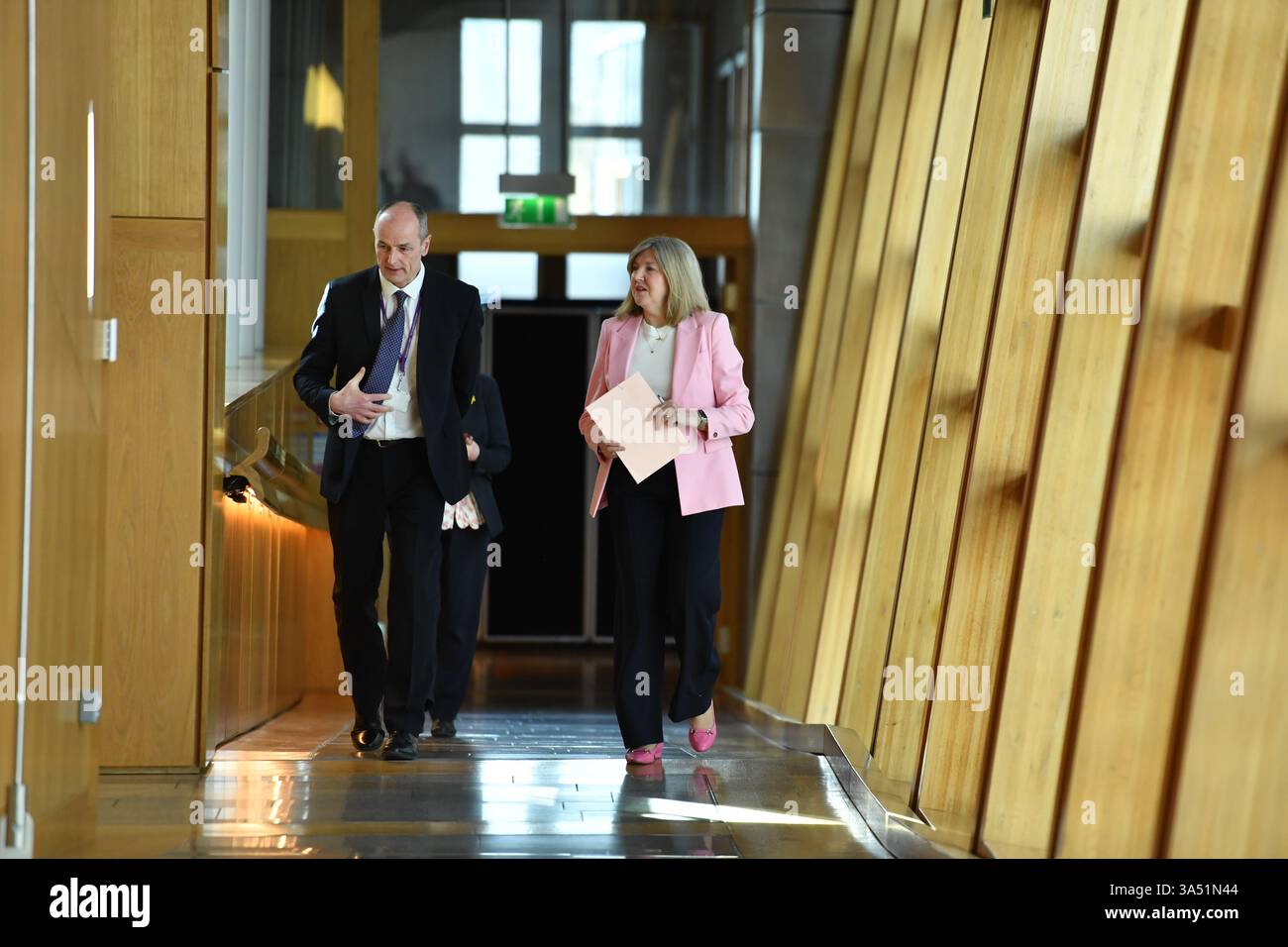 Edinburgh, Scotland, UK. 20th Mar, 2025. PICTURED: (R) Alison Johnstone ...