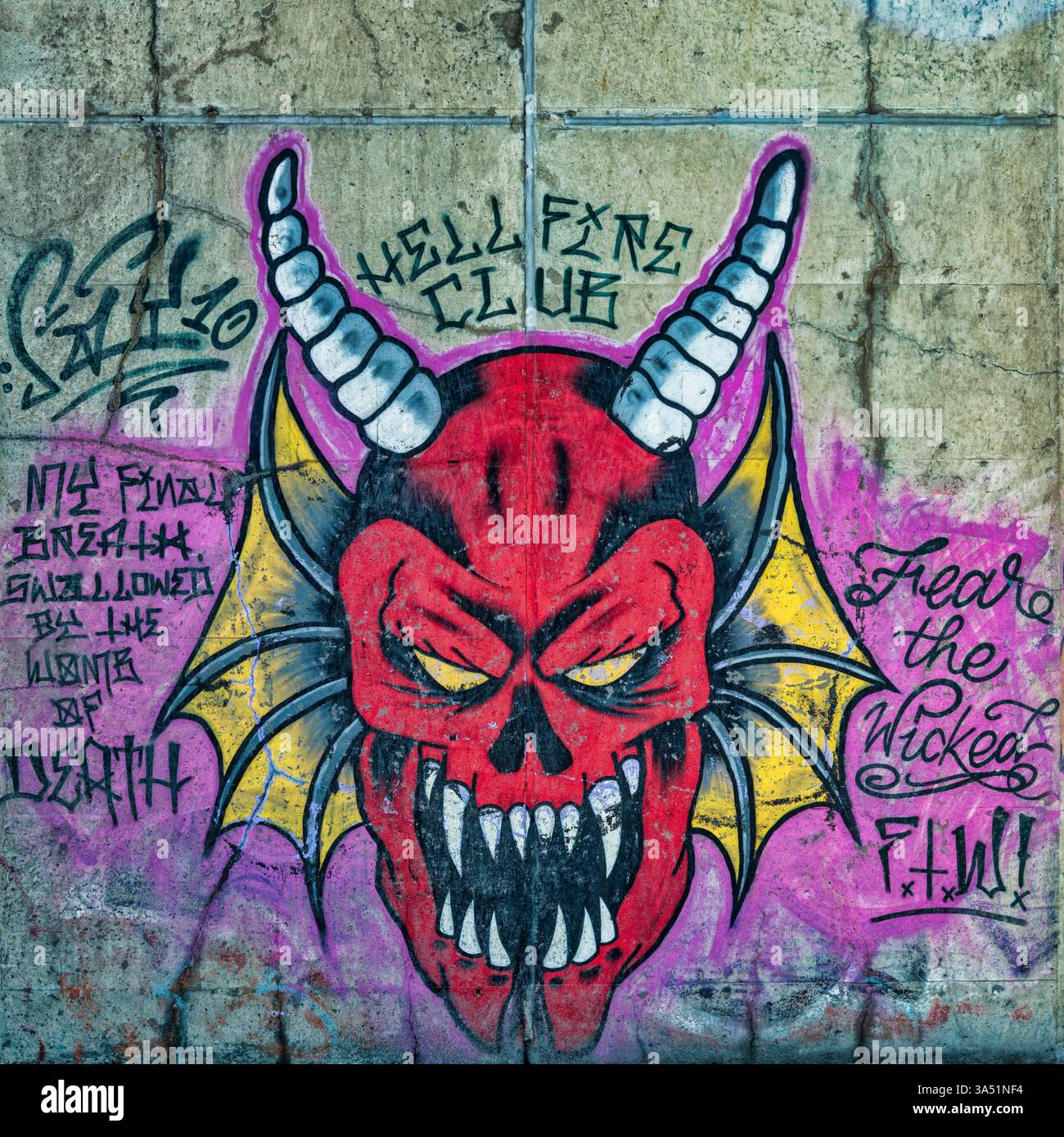 Hell Fire Club - Graffiti Stock Photo - Alamy