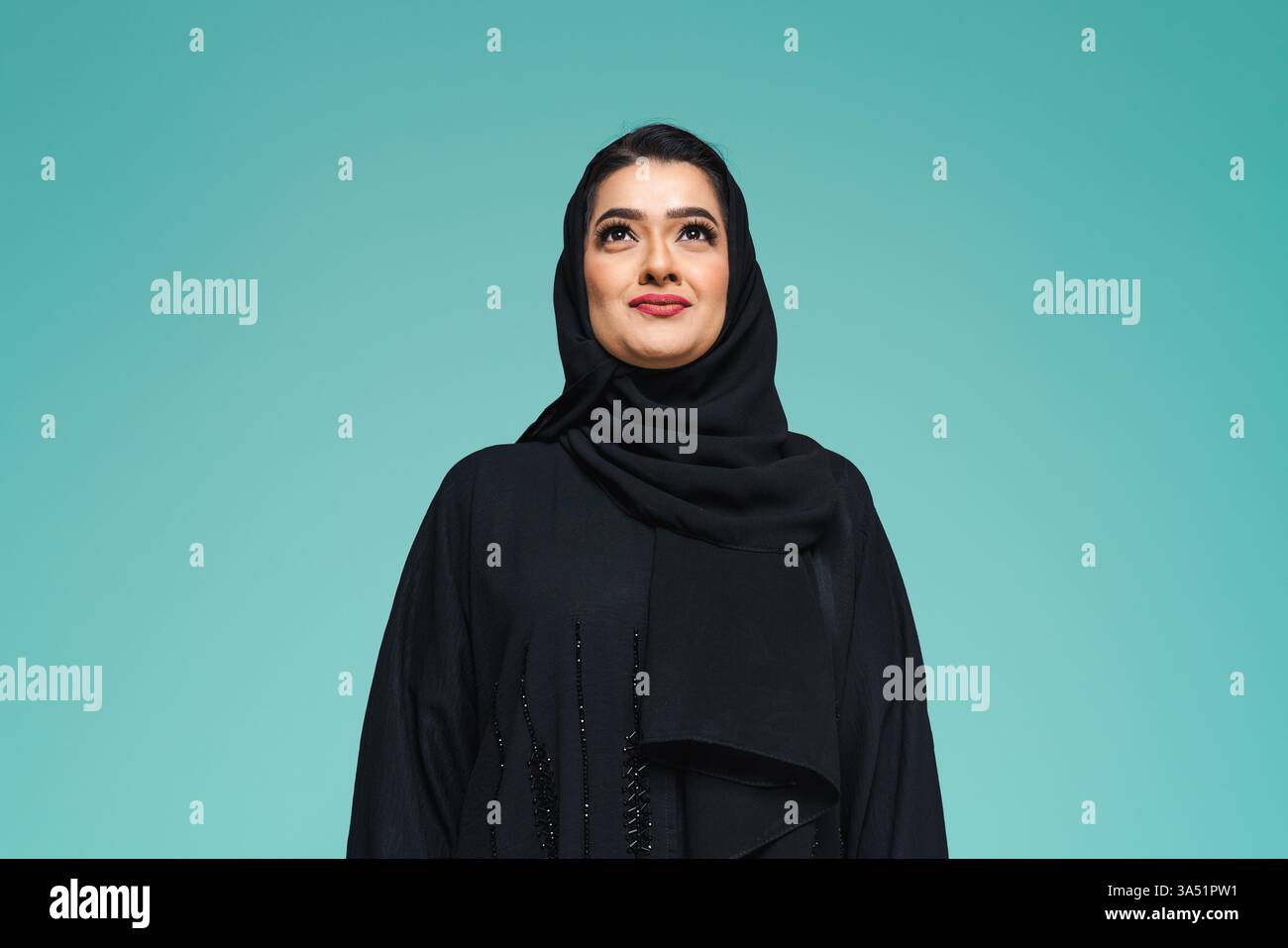 Beautiful arab middle-eastern woman with traditional abaya dress in ...