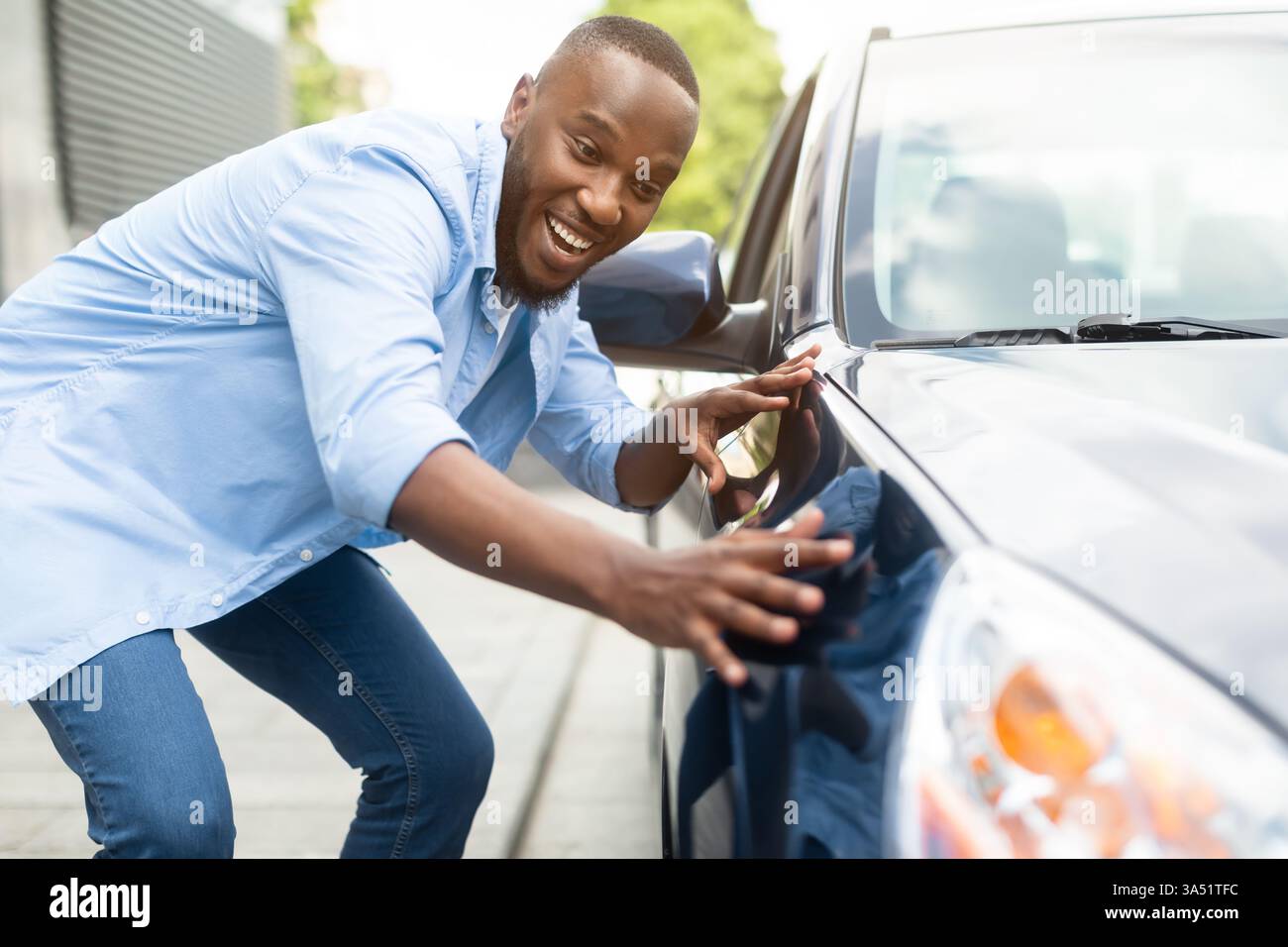 Young man excited after touching hi-res stock photography and images ...