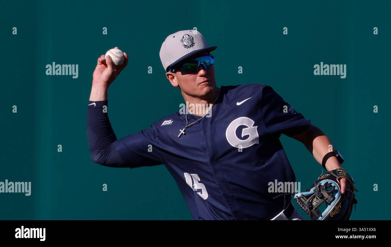 Georgetown infielder Sho Garcia (15) during an NCAA baseball game ...