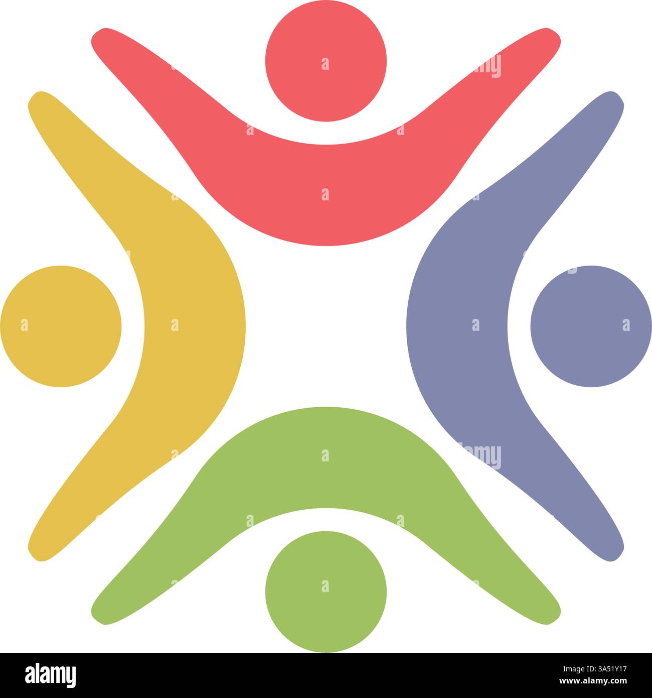 People logo icon, team of community group connection symbol for graphic ...