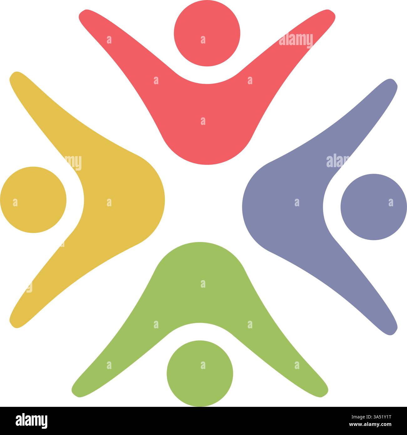 People logo icon, team of community group connection symbol for graphic ...