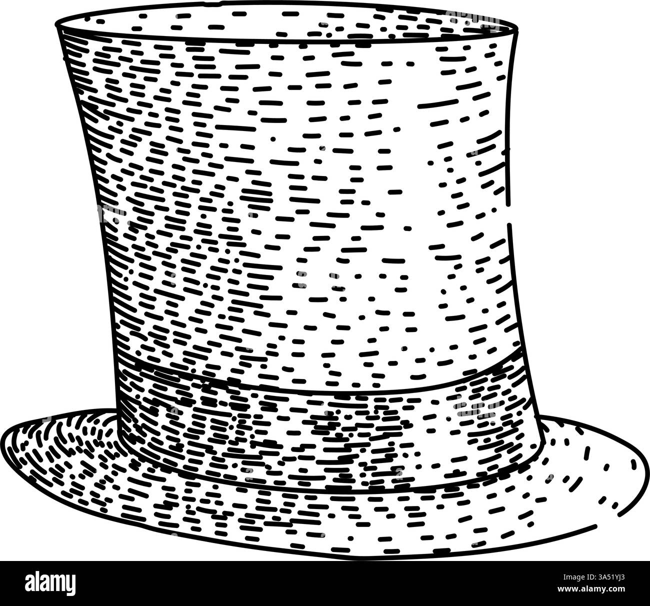 style top hat sketch hand drawn vector Stock Vector Image & Art - Alamy