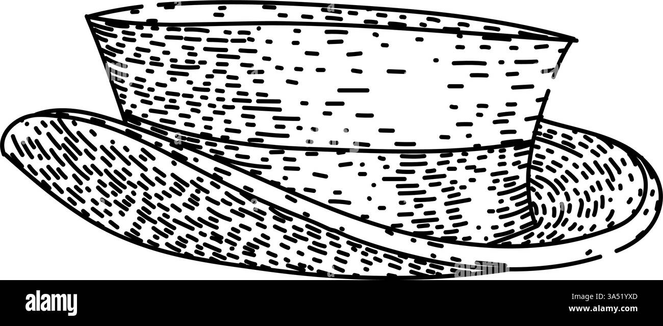 formal top hat sketch hand drawn vector Stock Vector Image & Art - Alamy